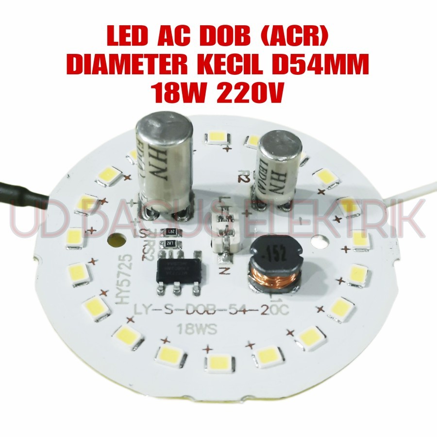 Jual PCB LED AC 18W NEW 220V DOB (ACR) UKURAN PCB KECIL DIAMETER 54MM ...