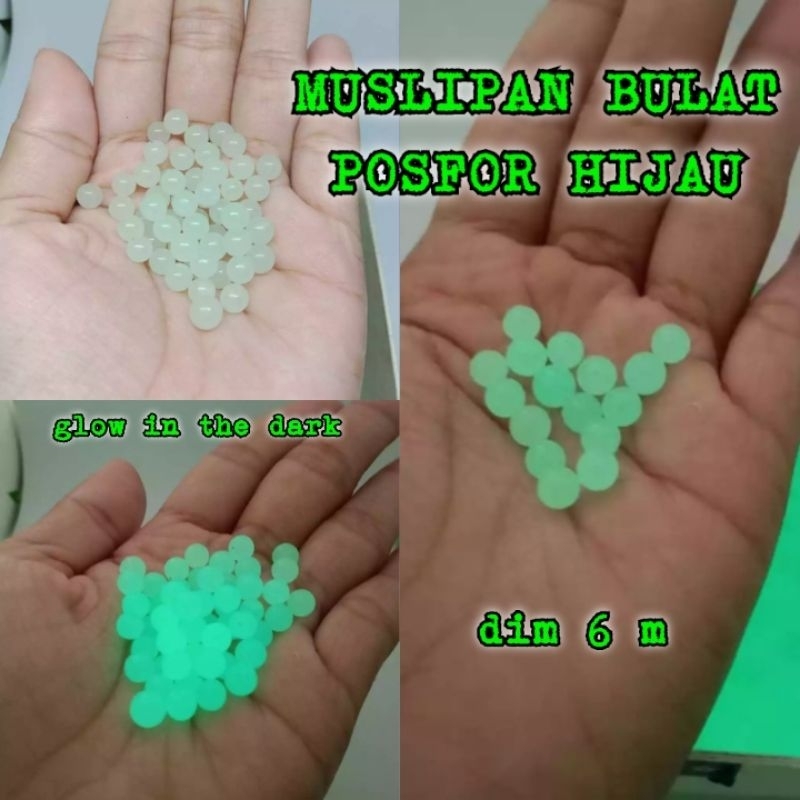 Jual BATU MUSLIPAN POSFOR HIJAU MENYALA DALAM GELAP DIM 6 MM | Shopee ...
