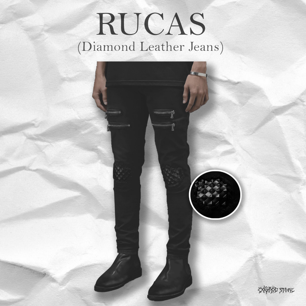 Jual [Free Paperbag] RUCAS Season 14/S14 Diamond Leather Jeans | Shopee ...