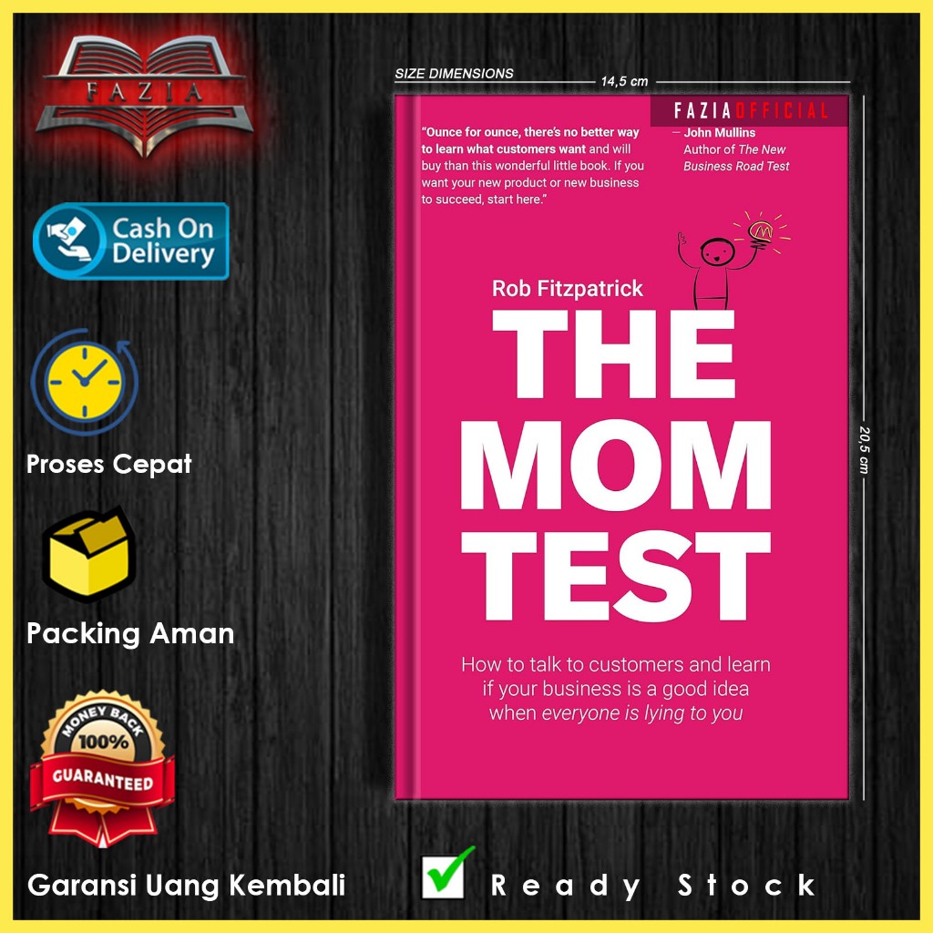 Jual The Mom Test by Rob Fitzpatrick (English/Indonesia) | Shopee Indonesia
