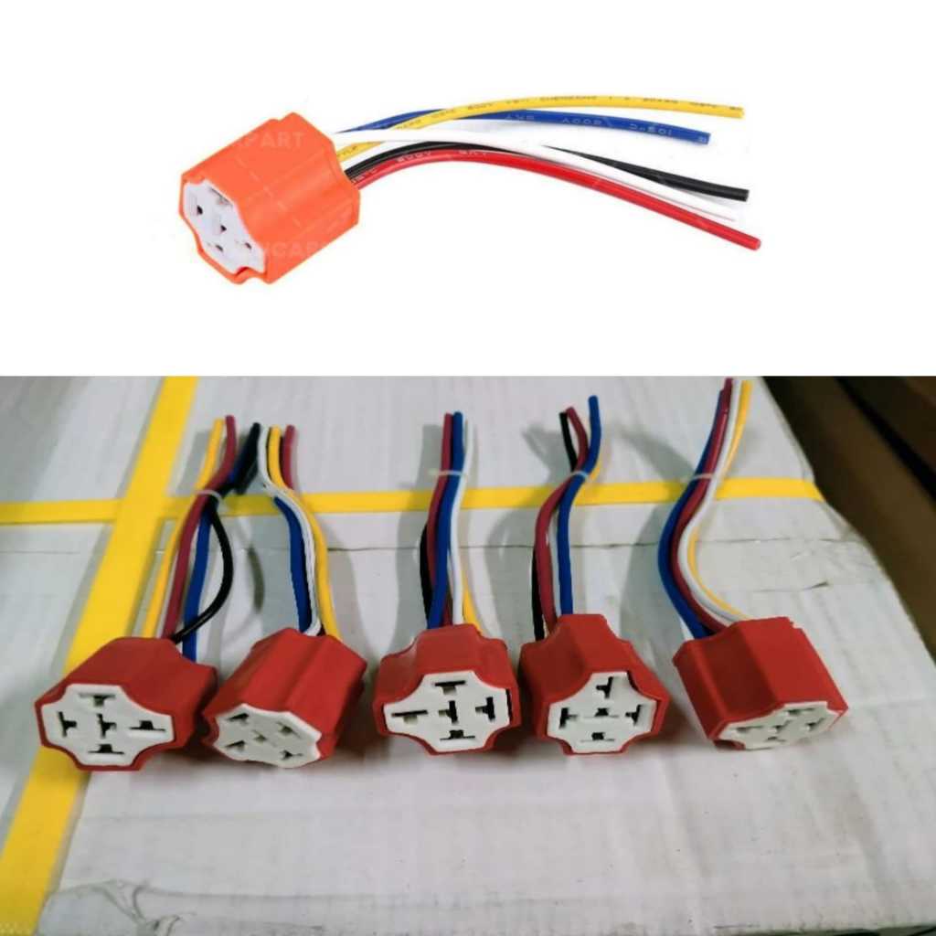 Jual Soket Socket Relay Ceramic Keramik Klakson Lampu Kaki 4 Kaki 5 Pin ...
