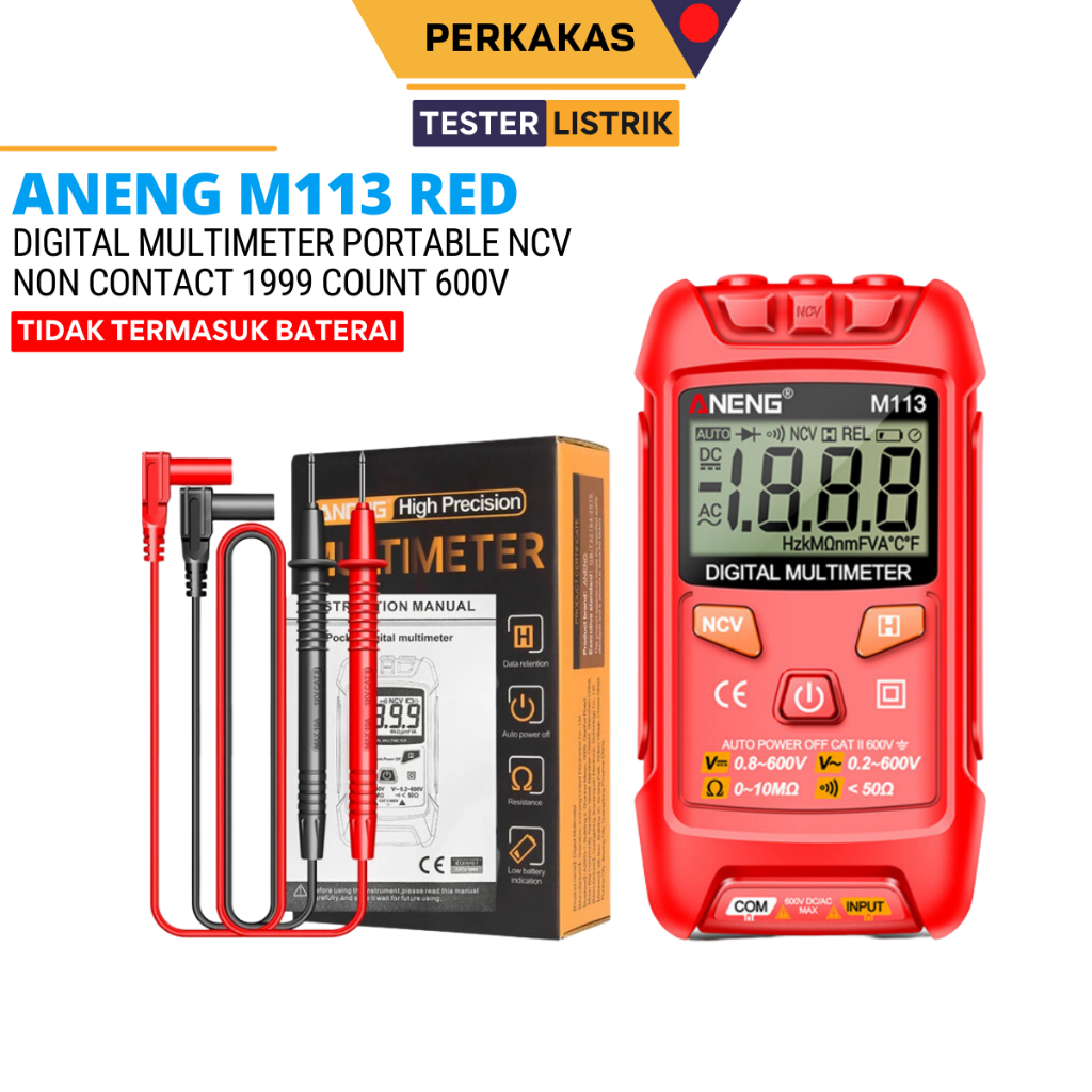 Jual M113 ANENG Digital Multimeter Portabel Dengan Sensor NCV Non ...