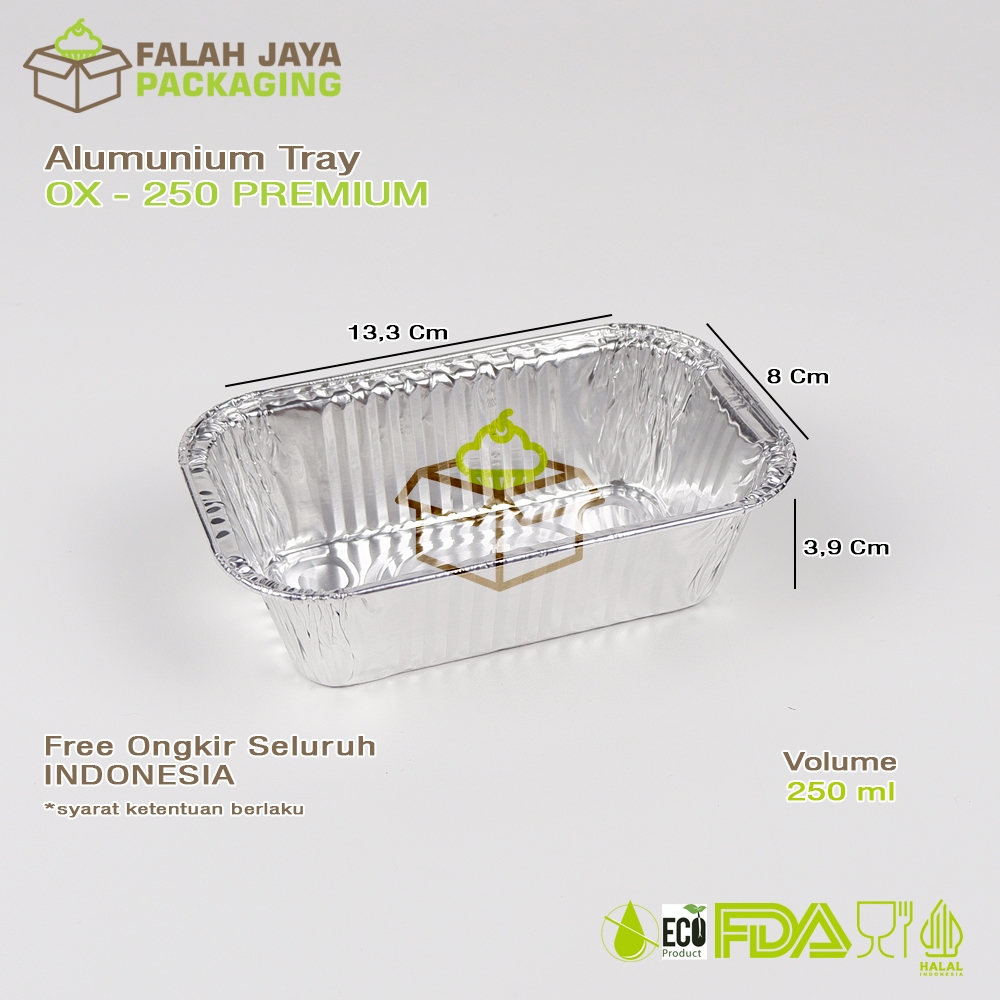 Jual ALUMUNIUM FOIL TRAY OX 250 PREMIUM / LASAGNA | Shopee Indonesia