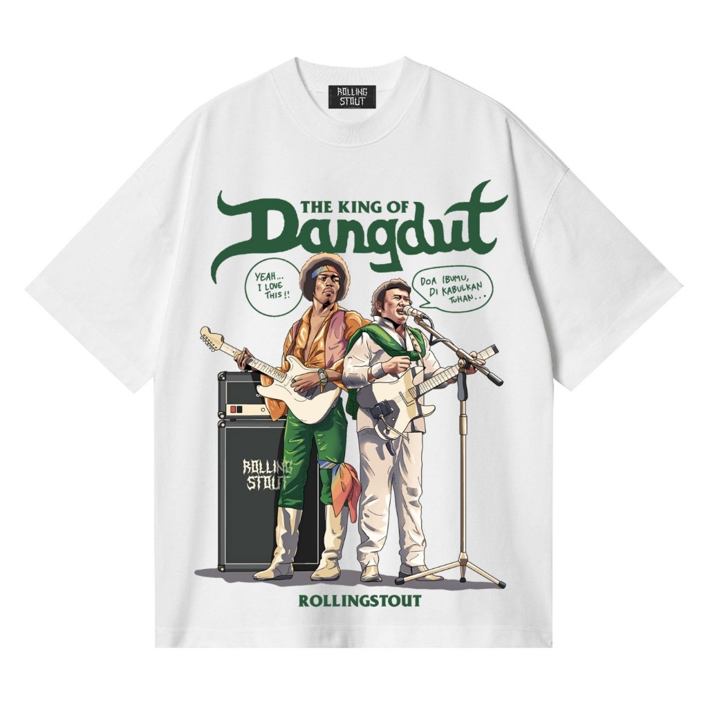 Jual Rollingstout Tshirt - Rhoma irama king of dangdut x jimmy hendrix ...