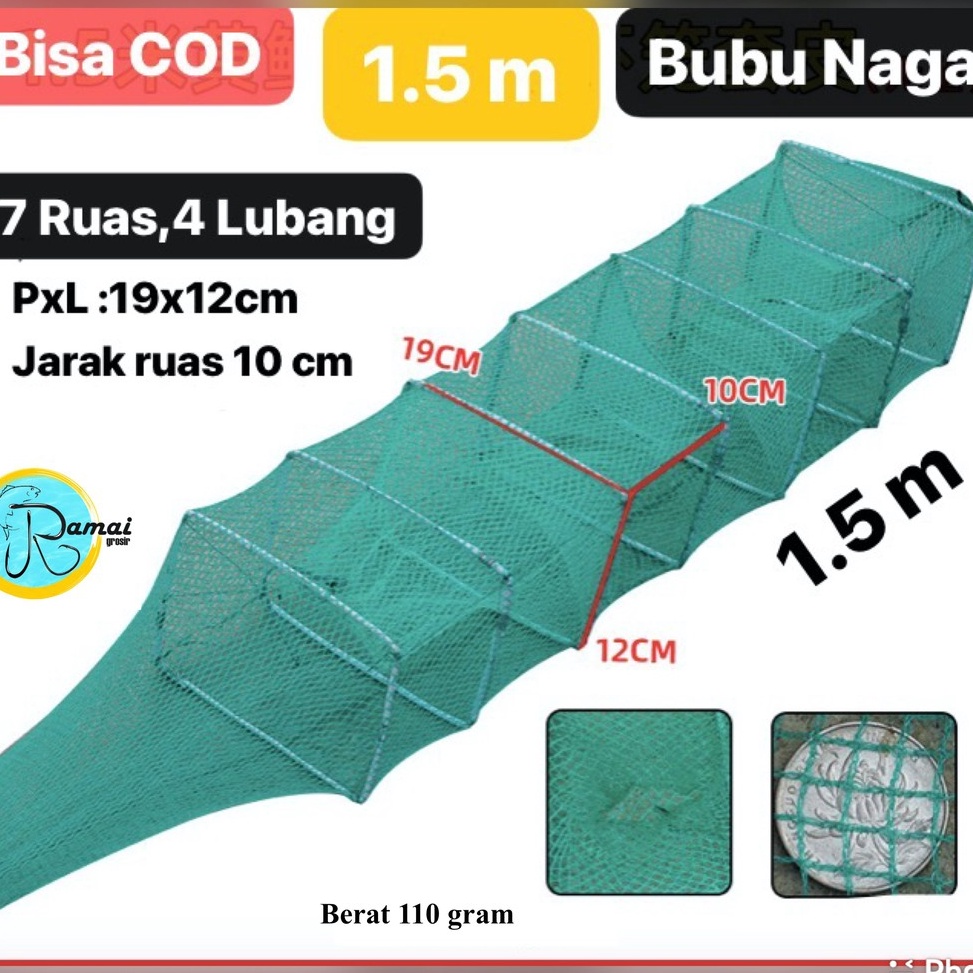 Jual Limited BUBU NAGA 15M DAN 25M PERANGKAP IKAN UDANG LOBSTER BISA ...