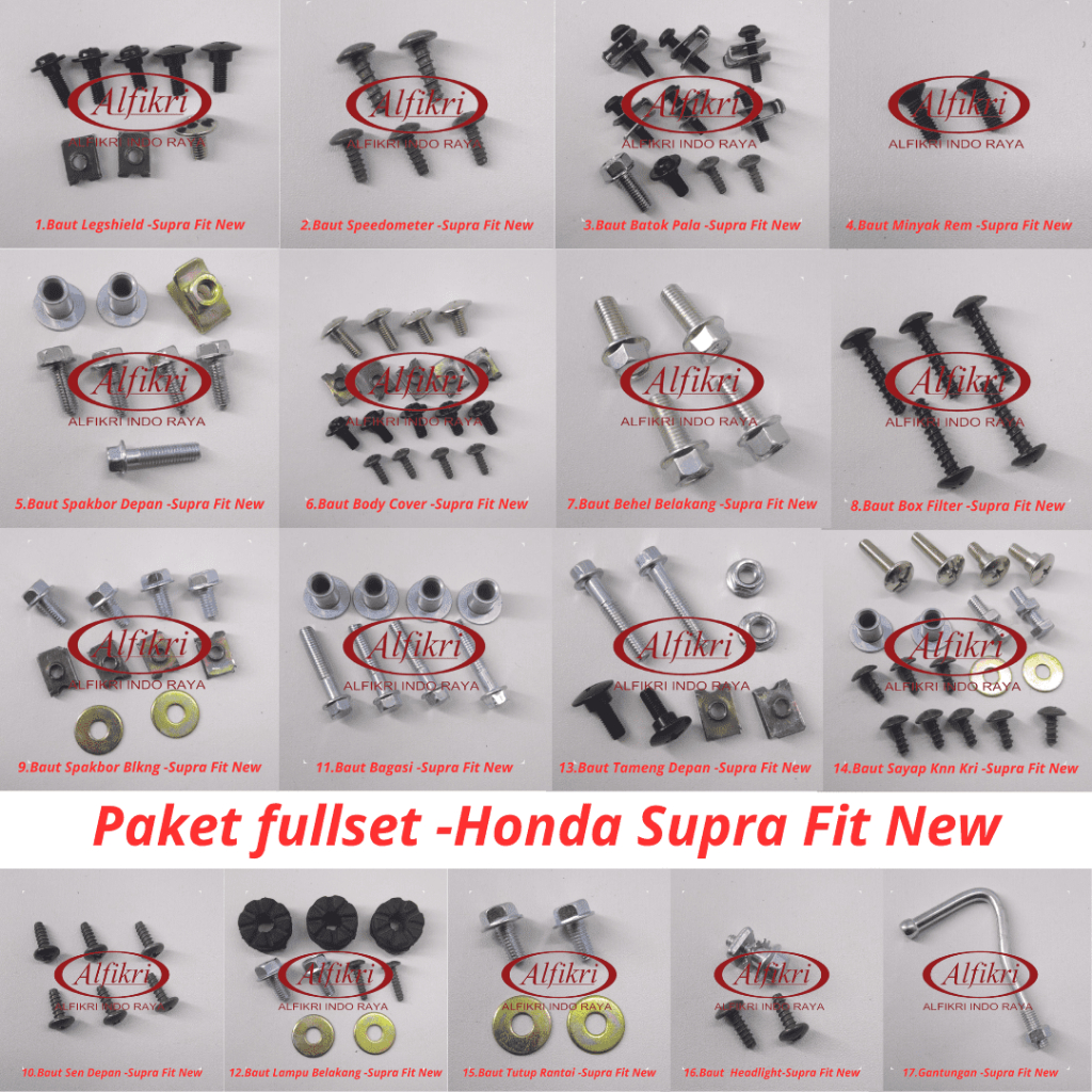 Jual 15 Supra Fit New Fullset / Baut Honda Supra Fit New | Shopee Indonesia