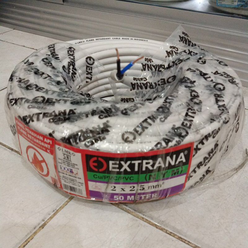 Jual kabel listrik extrana 2x2,5 mm kawat tembaga NYM harga/meter ...