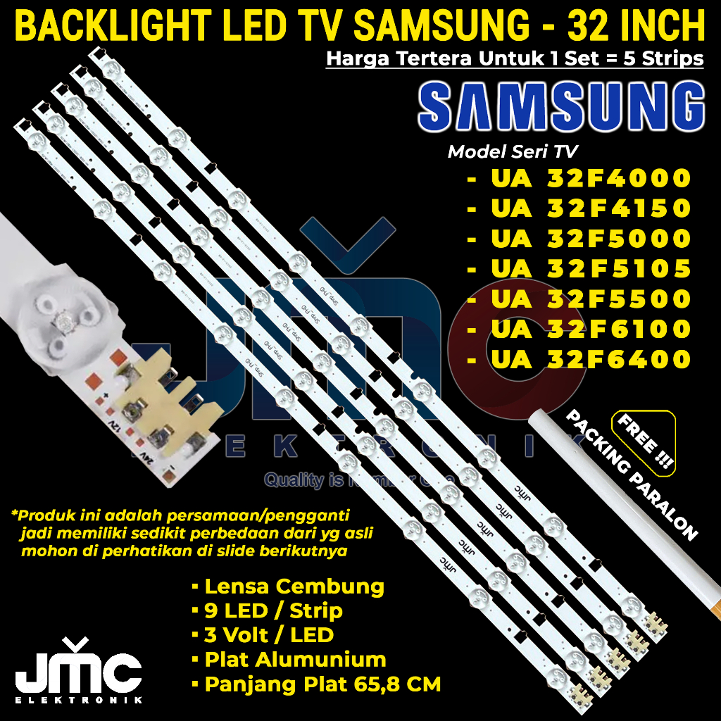 Jual Backlight TV SAMSUNG 32 Inch UA32F4000 UA32F4150 UA32F5000 UA32F5500 UA32F6100 UA32F6400 ...