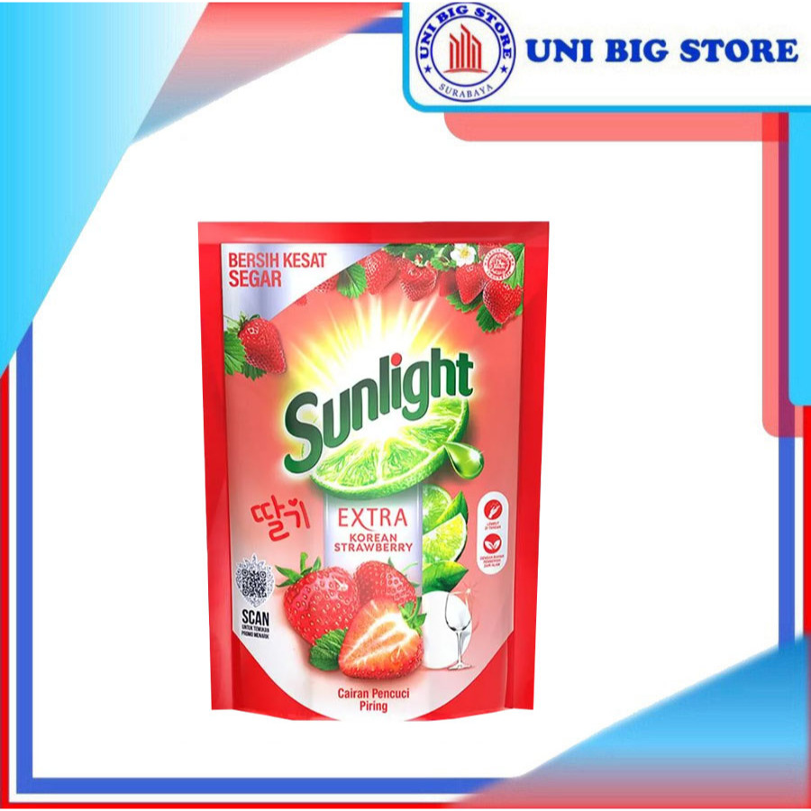 Jual Sunlight Dish Wash Korean Strawberry 600 ml Sabun Cuci Piring ...