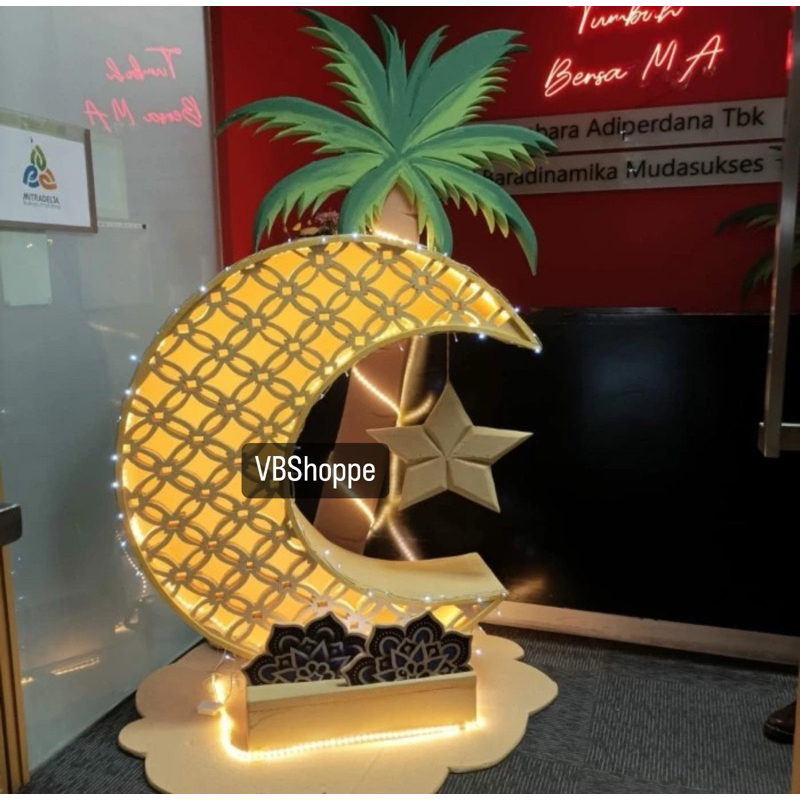 Jual SUPER JUMBO DEKORASI BACKDROP BANNER POHON KURMA RAMADHAN BULAN ...