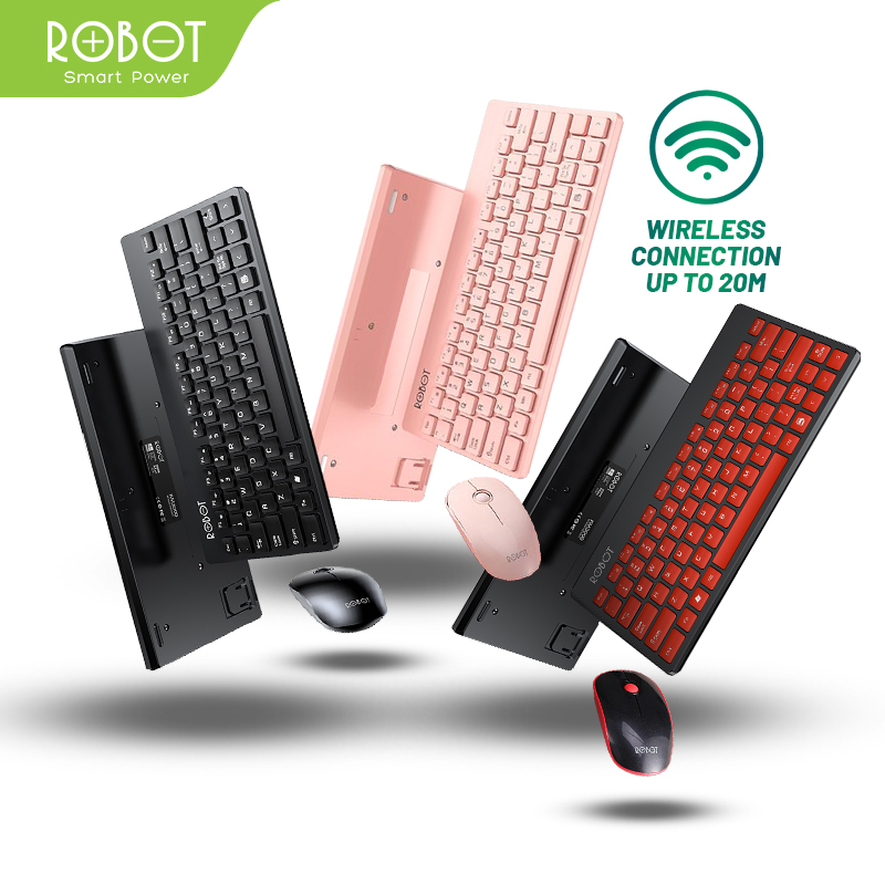 Jual ROBOT Keyboard Mouse Wireless Mini Robot KM3000 Bluetooth Receiver ...