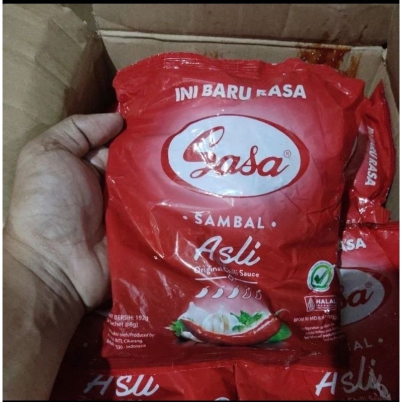 Jual Sasa Saos Sambal Asli Sachet Isi 24 sachet Sambal | Shopee Indonesia