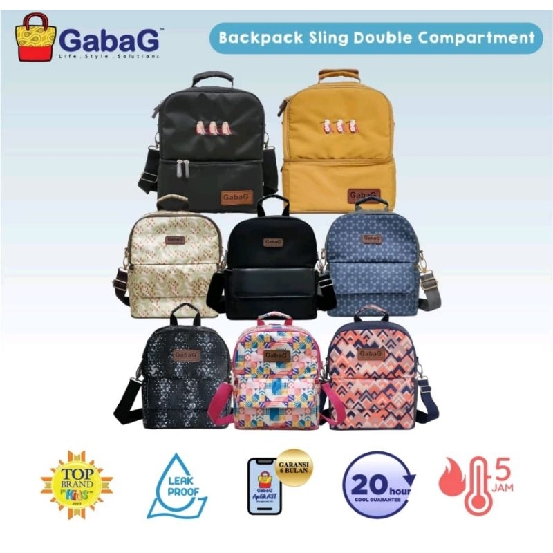 Jual Gabag Cooler Bag Backpack Double Sling Series free ice gel (PRAYA ...