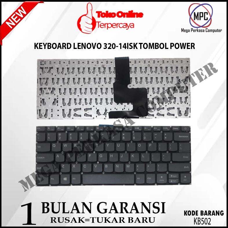 Jual Keyboard Lenovo IdeaPad IP 320-14ISK Tombol Power | Shopee Indonesia