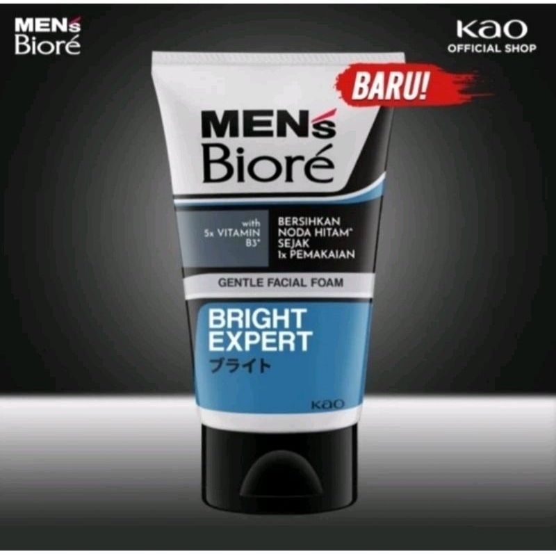 Jual Men's Biore Bright Expert Facial Foam 20gr | Shopee Indonesia