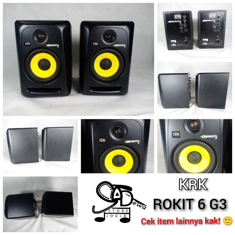 Jual KRK ROKIT 6 G3 SPEAKER MONITOR FLAT MONITORING DJ GEN3 GEN 3 6 ...
