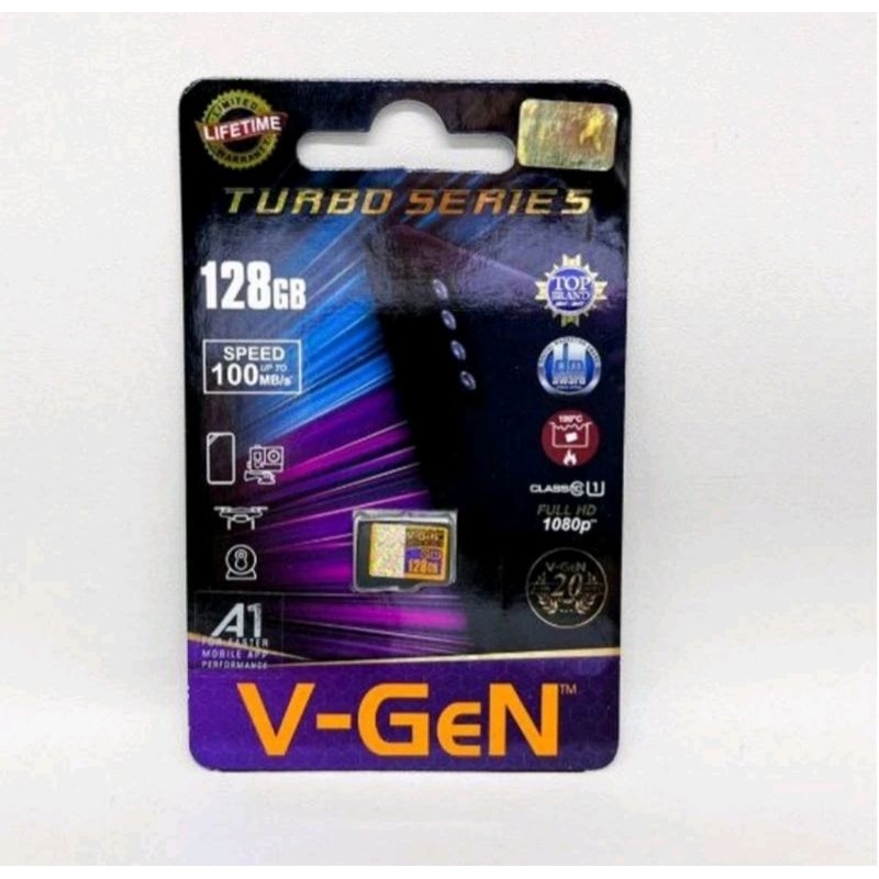 Jual V-GeN Micro SD 128GB Turbo Memory Card | VGeN MicroSD 128 GB Turbo ...