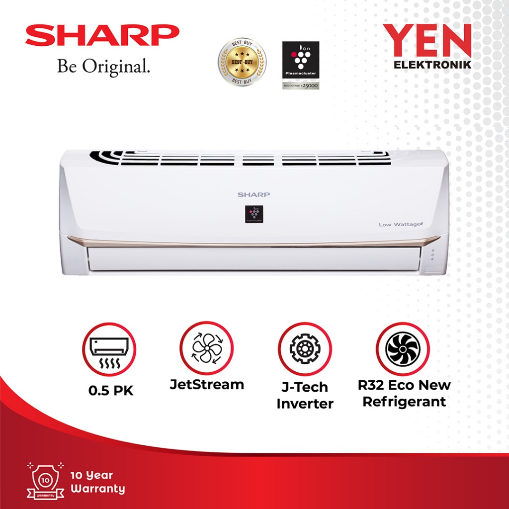 Jual Sharp AC 1/2PK AH-AP5UHL Low Watt Plasma(Sayonara Panas) 330 Watt | Shopee Indonesia