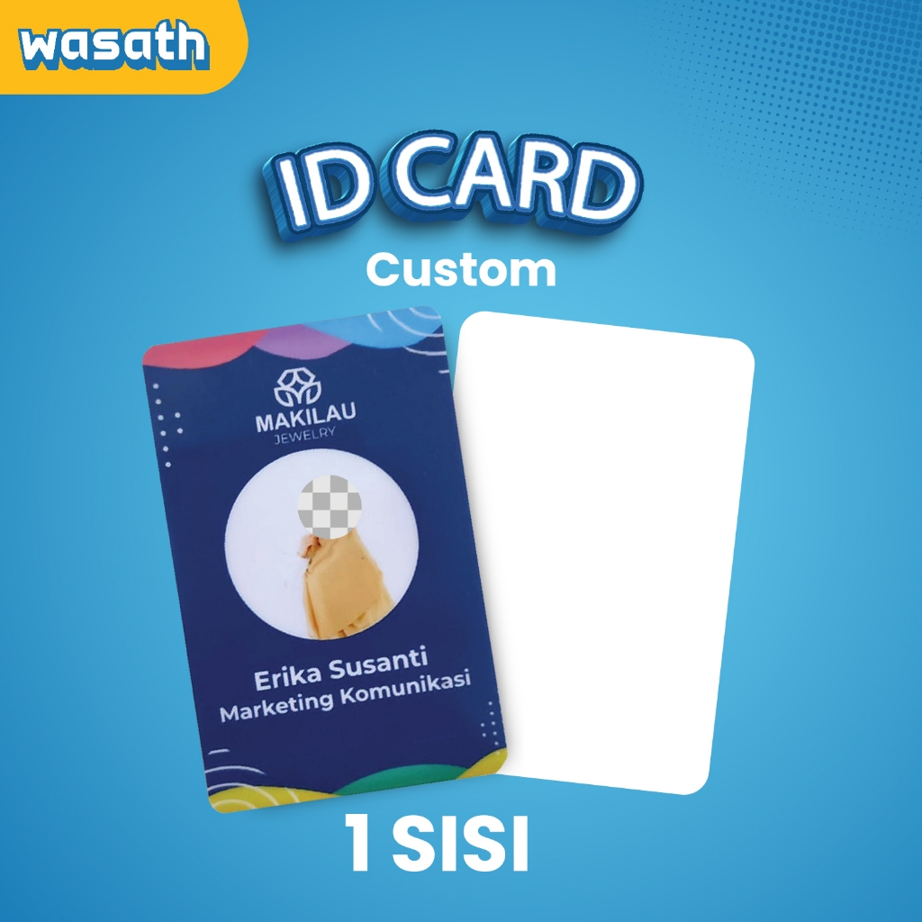 Jual PRINT ID CARD - CETAK ID CARD 1 SISI - ID CARD PRINTING - CETAK ...