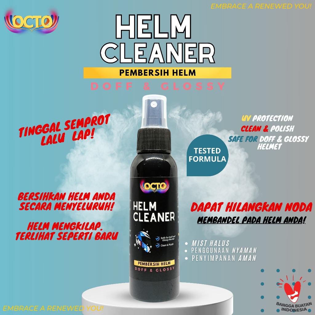 Jual OCTO Helm Cleaner Pembersih dan Pengkilap Helm Body Visor Kaca ...