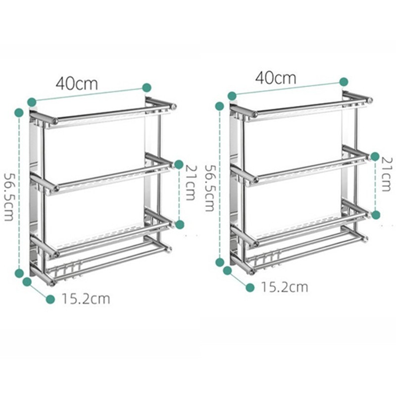 Jual SUS 304 Kamar Mandi Rak Handuk Gantungan Dinding Stainless Steel 2 ...
