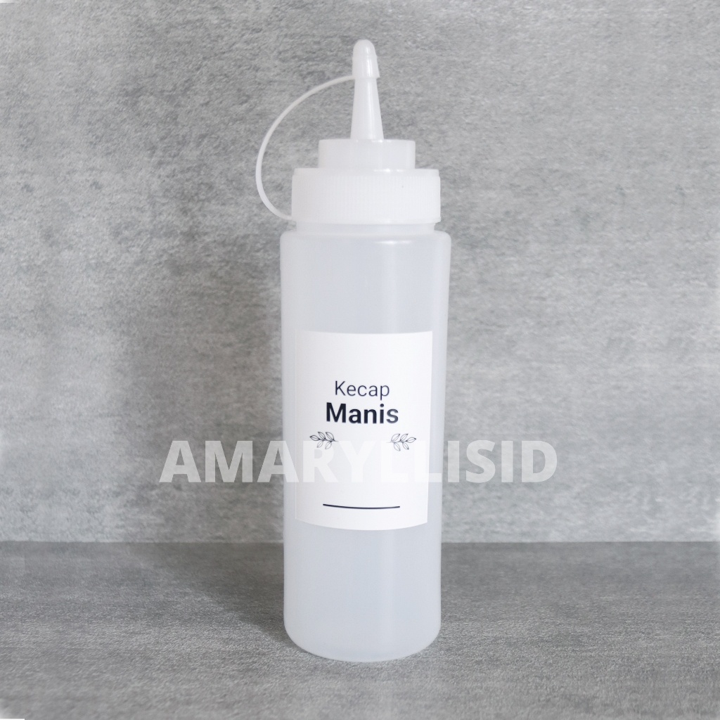 Jual Botol Saus/Kecap reffil Putih Free Stiker Aesthetic | Shopee Indonesia