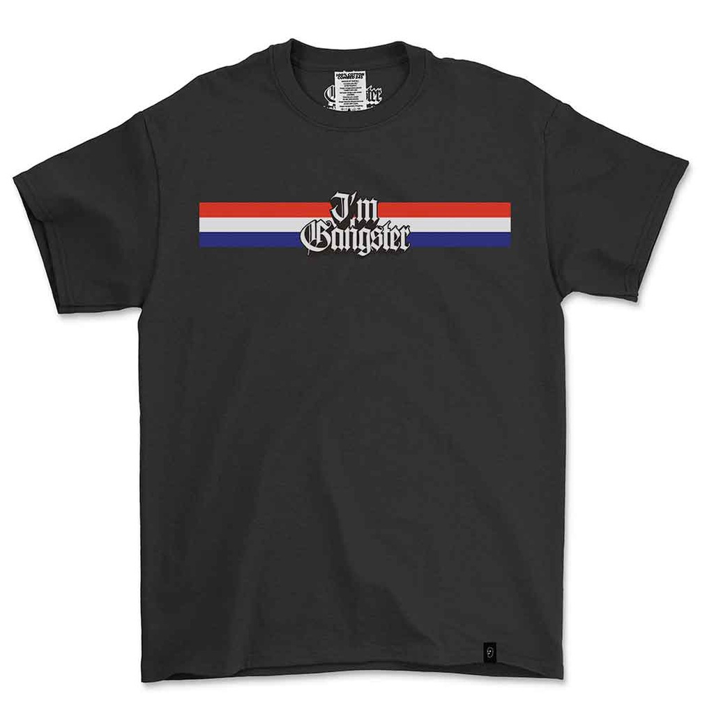 Jual T shirt im gangster street flag series kaos hitam | Shopee Indonesia