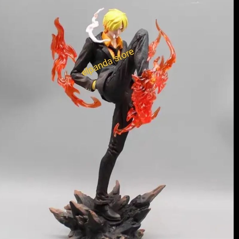 Jual Anime One Piece Sanji Blue Fire Demon Kick Figure | Shopee Indonesia
