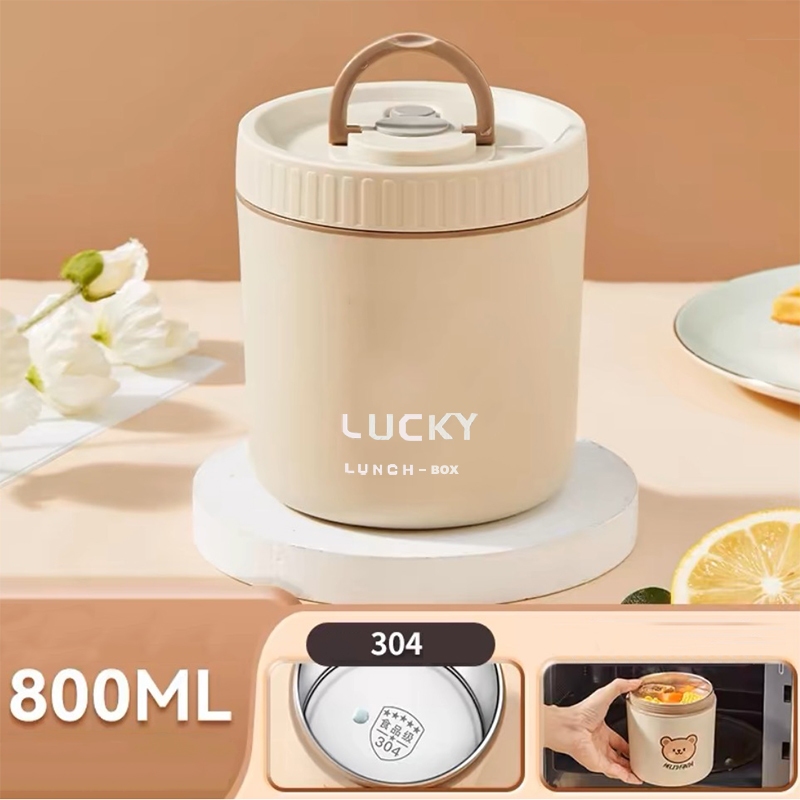 Jual BASSY Tempat Bekal Makan Tahan Panas Thermal Lunchbox Stainless Kotak Bekal Sup Termos Mini ...