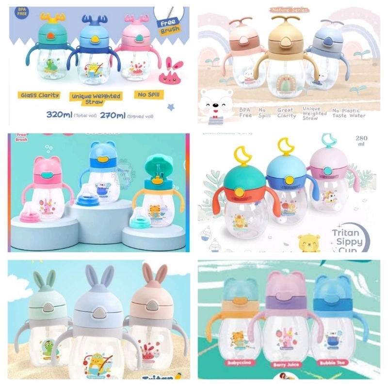 Jual Botol Sugar Baby Tritan Sippy Cup Rabbit / Moon / Deer / SippyCup 2 in 1 / sugarbaby nature ...