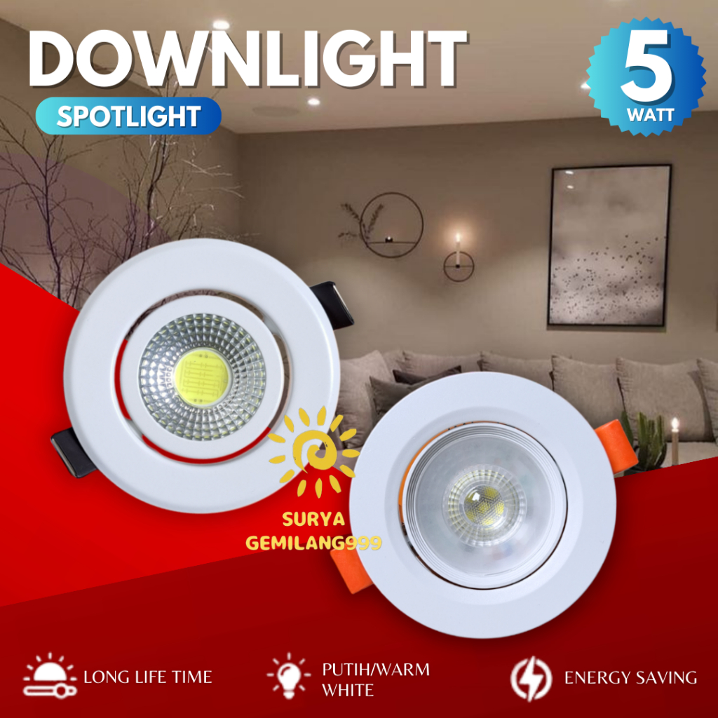 Jual LAMPU LED DOWNLIGHT SPOTLIGHT 5WATT / DOWNLIGHT / LAMPU LED ...