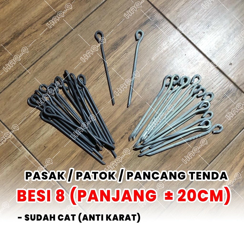 Jual pasak patok tenda besi Pramuka/pancang besi tenda pramuka Besi 8 ...