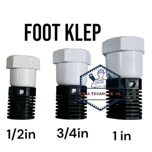 Jual Foot Klep Plastik 1/2" 3/4" 1" GM - MITSUTOYO Foot Klep Pvc 1/2 3/ ...