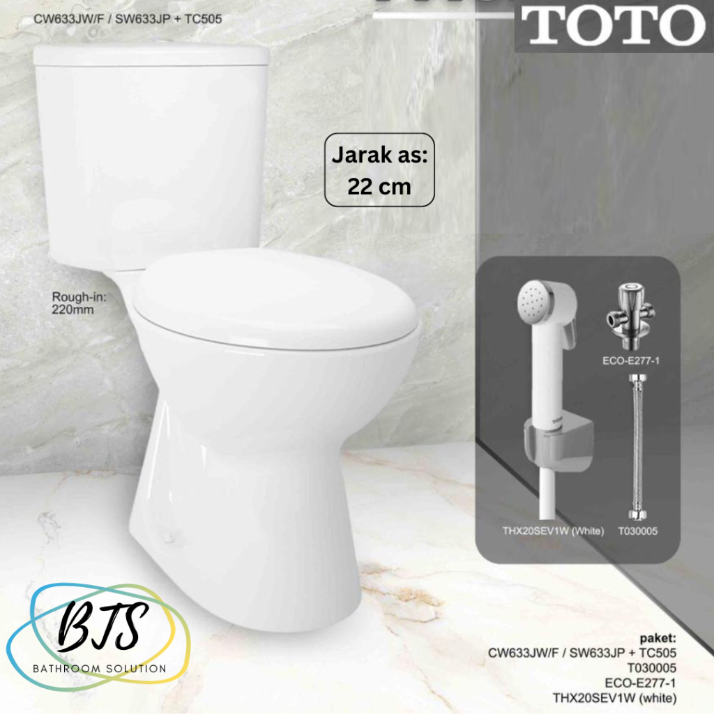 Jual PROMO paket lengkap Kloset Duduk TOTO CW633 / CW633J paket ...