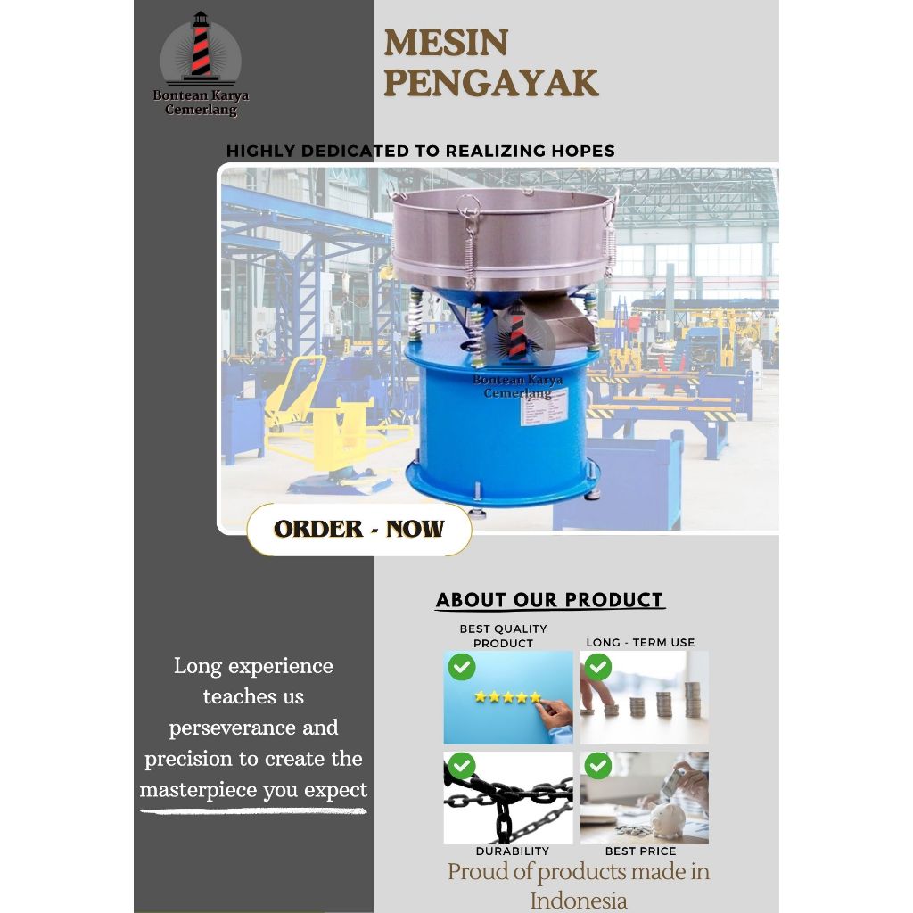 Jual Electric Vibro Sparator - Mesin Ayakan Tepung - Mesin Pengayak ...