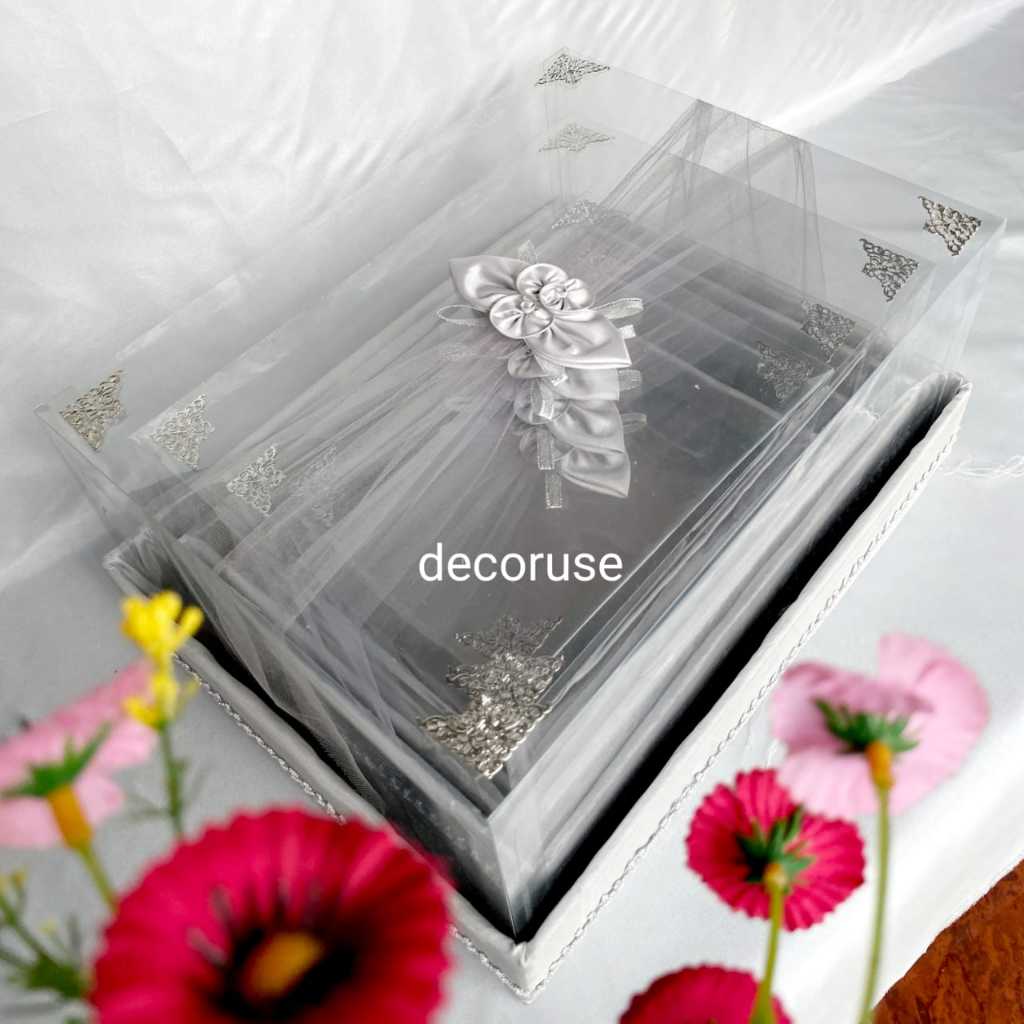 Jual Kotak hantaran parsel seserahan pernikahan tutup mika isi 4 kotak ...