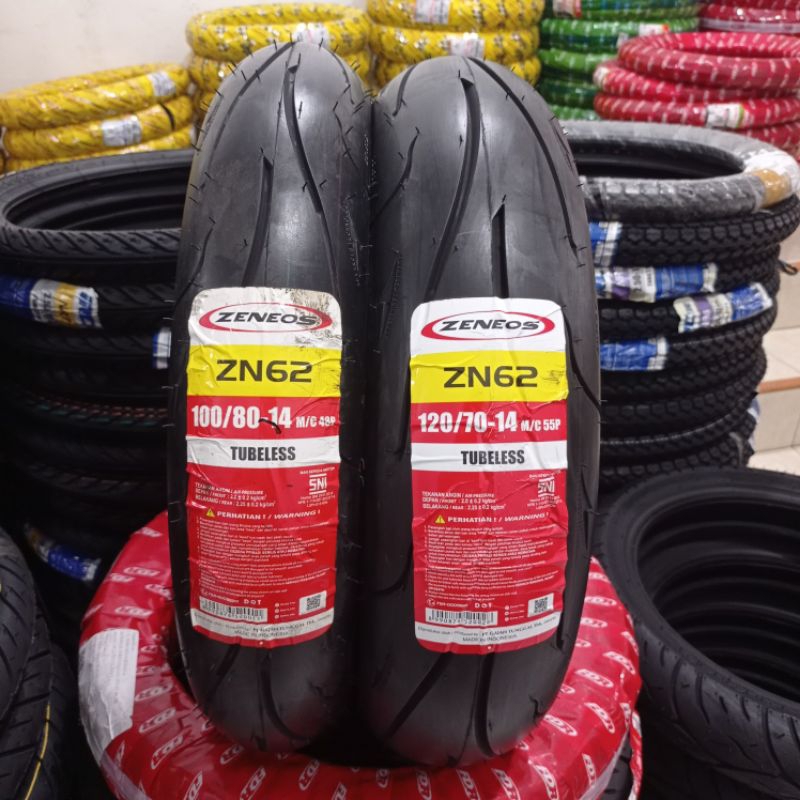 Jual BAN ZENEOS TL 100/80-14, 120/70-14 ORIGILAN 100% PCX150, VARIO160 ...