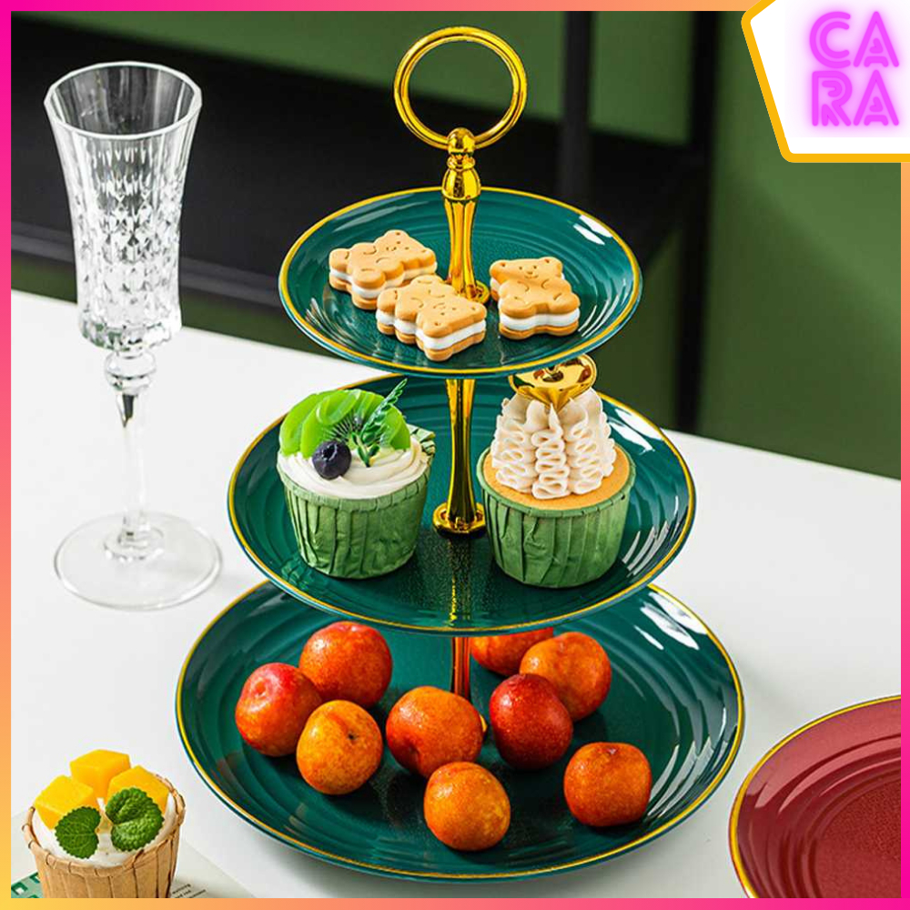 Jual Rak Kue Susun 3 Tingkat Cake Stand Display YGN-3 | Shopee Indonesia