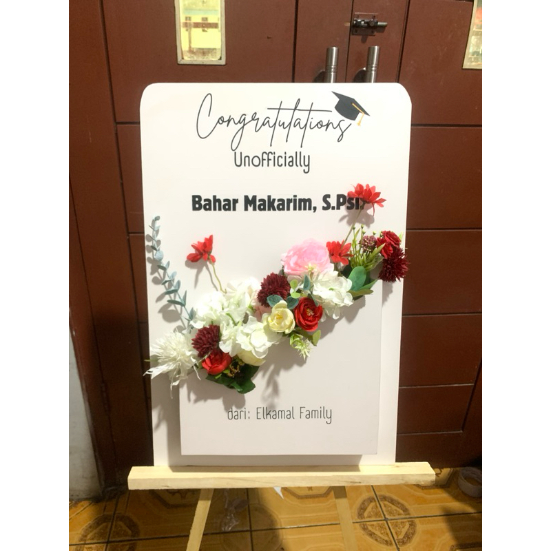 Jual Papan Bunga Wisuda / Flower Box / Flower Box Sign / Welcome Sign ...