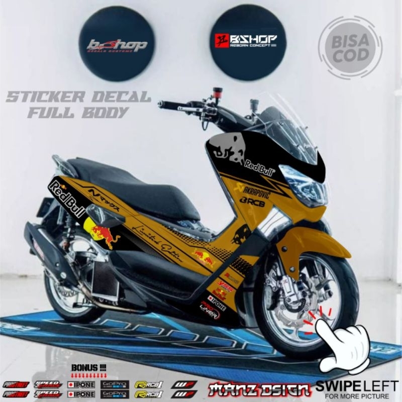 Jual decal striping redbul limited edition motor nmx new/old full body ...