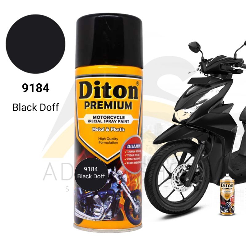 Jual Diton Premium 9184 Black Doff Cat Semprot Spray Paint trend ...