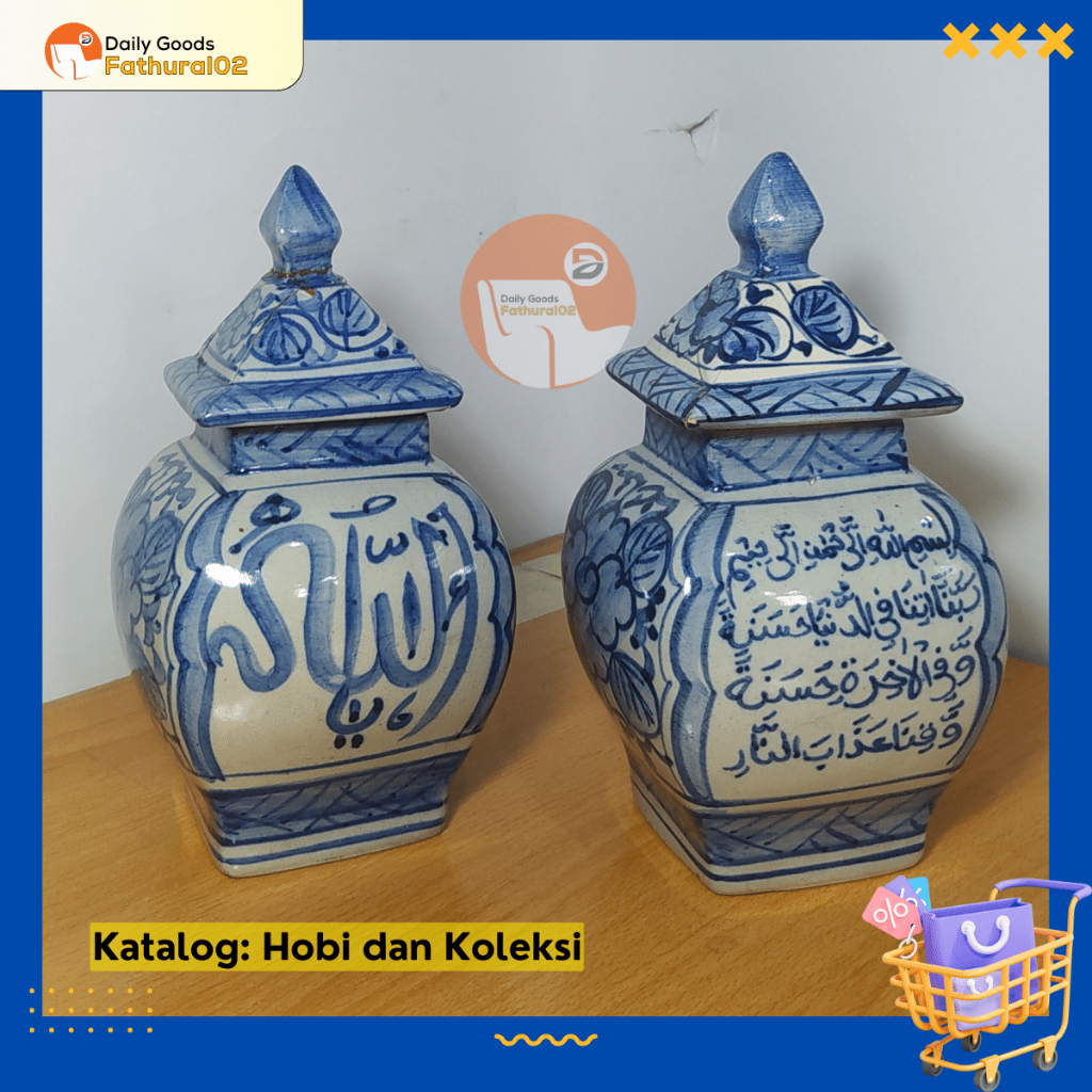 Jual Guci Keramik Antik Hiasan Rumah Model Bejana Minus Tutup Retak ...