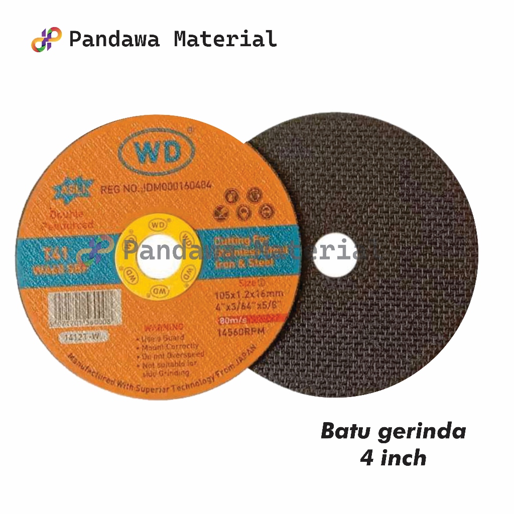 Jual BATU GURINDA GERINDA WD 4 INCH / GERINDA GURINDA BESI /POTONG ...