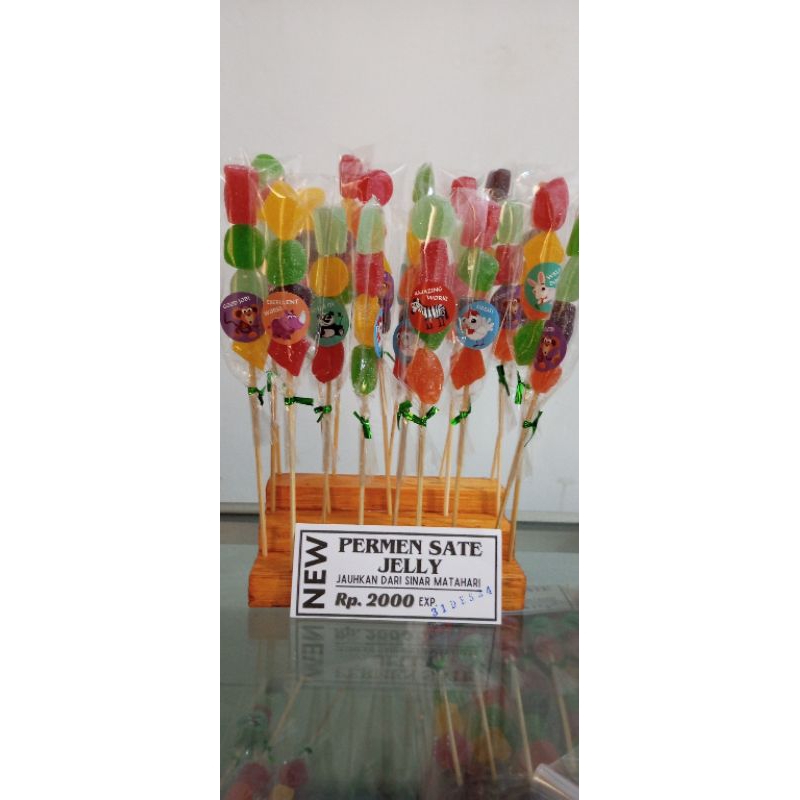 Jual permen sate jely viral 1 pak isi 10 tusuk | Shopee Indonesia