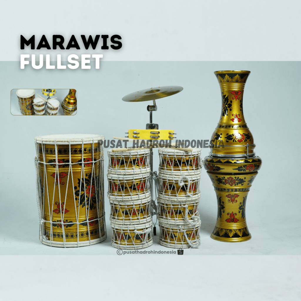 Jual Marawis 1 Set Komplit 12 Alat Motif Batik Emas Lukis FREE TAS ...