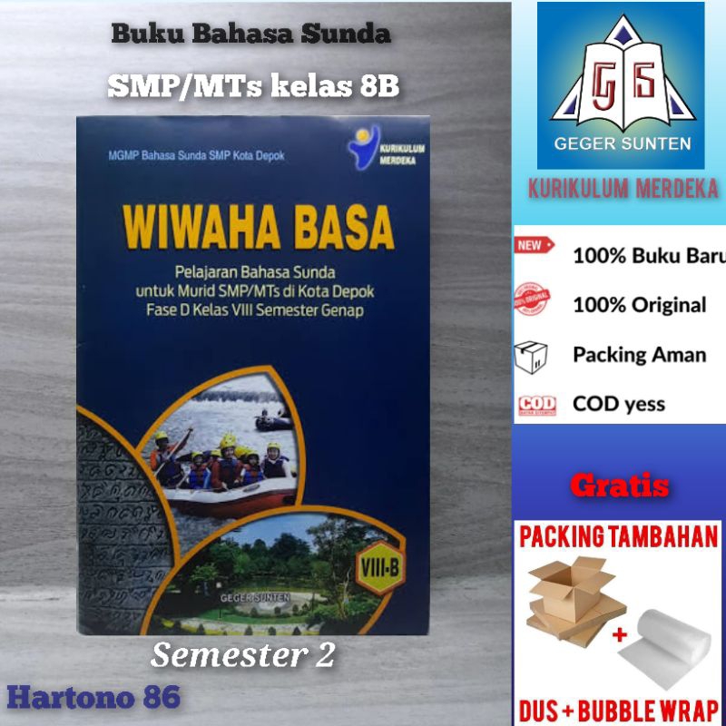 Jual Buku Bahasa Sunda Wiwaha Basa Smp Mts Kelas 8b Kurikulum Merdeka Geger Sunten Mgmp Kota