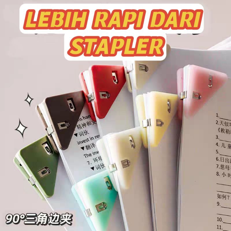 Jual Paper Clip Klip Kertas Segitiga Warna Warni Penjepit Kertas Klip ...