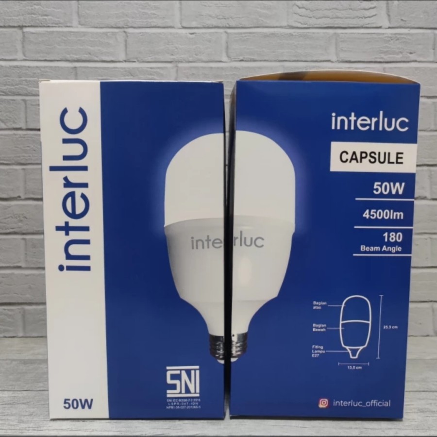 Jual LAMPU LED BULB CAPSULE INTERLUC BOHLAM LAMPU LED INTERLUC KAPSUL ...