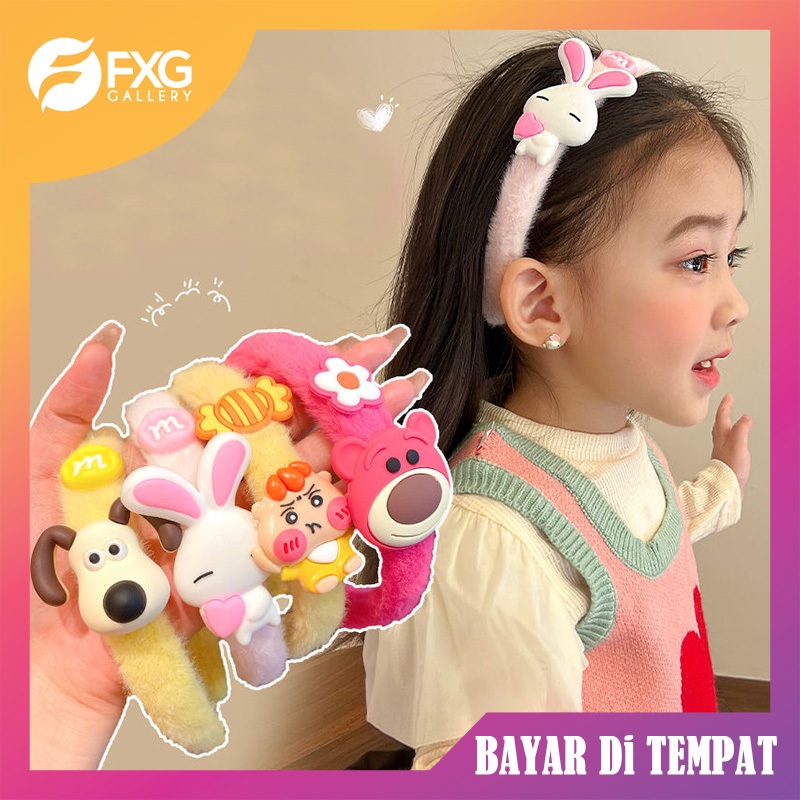 Jual FXG Bando Anak Lucu Bondu Perempuan Bulu Karakter Gemas Kekinian ...
