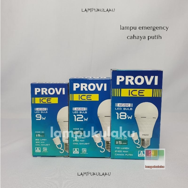 Jual Lampu Bohlam Emergency PROVI ICE 9W 12W 18W | Shopee Indonesia